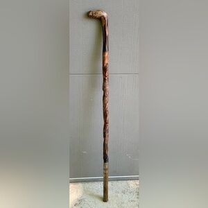 Art | 19th Century Antique Twisted Burley Wood Swagger Stick Cane ...